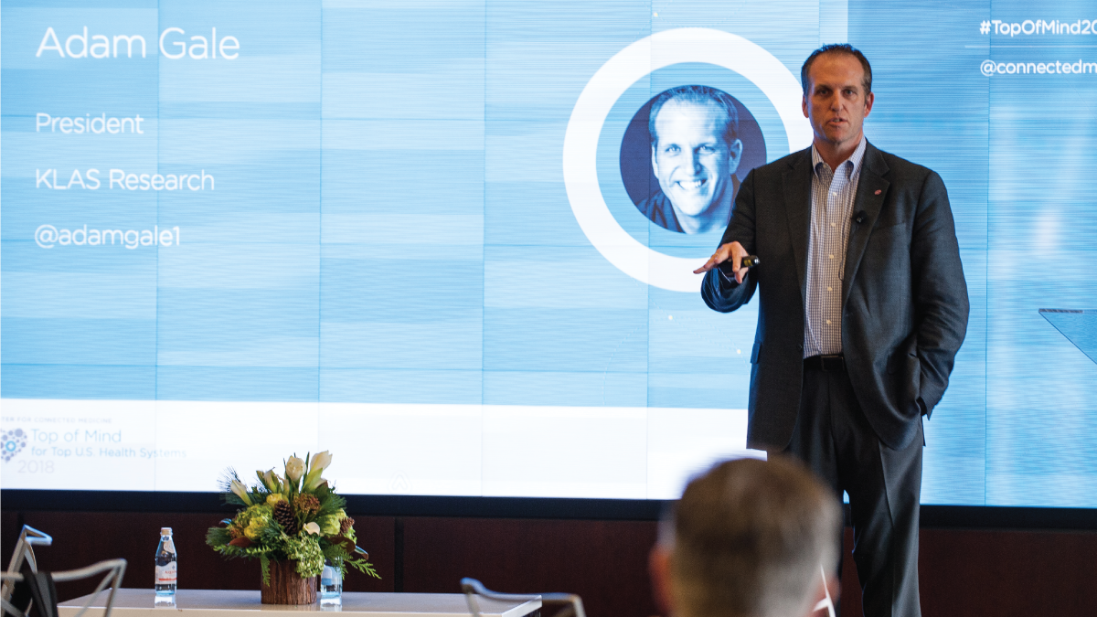 Adam Gale of KLAS Research: Challenges of moving to a patient-centered ...